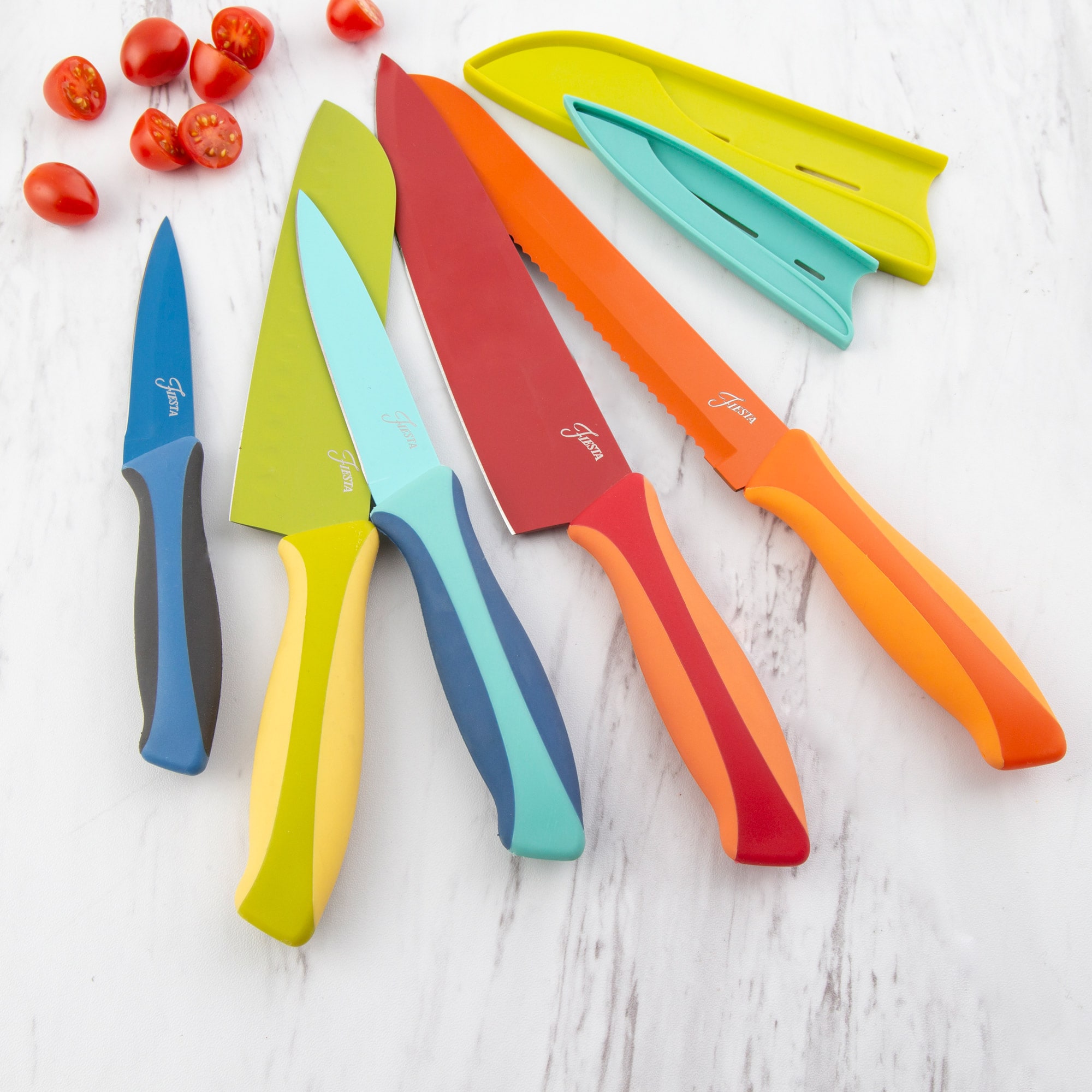 Fiestaware 5-piece Two-Tone Cutlery with Sheaths - seasonsgala.com