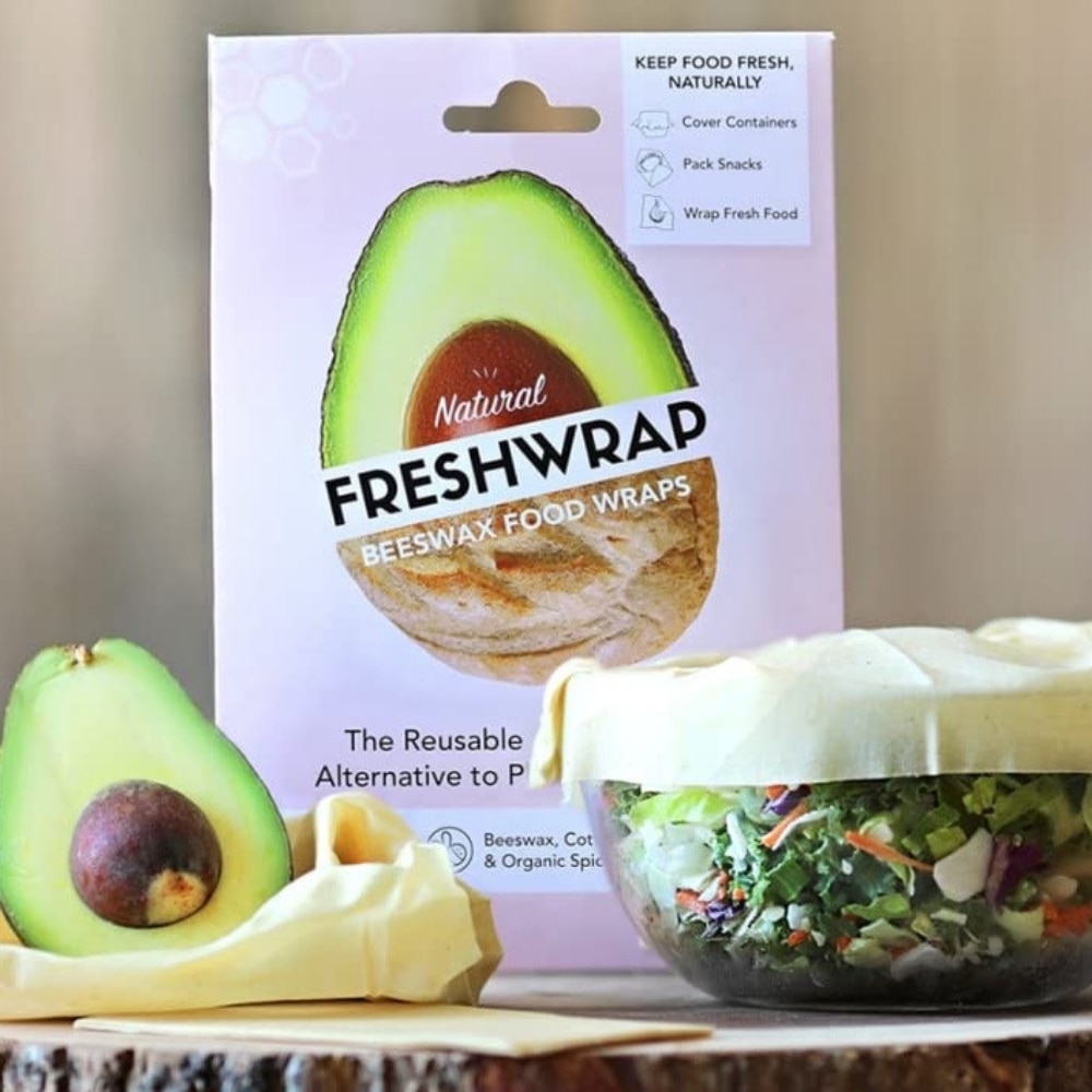 The FRESHGLOW Co. FRESHWRAP Natural Beeswax Food Wrap, Medium Set ...
