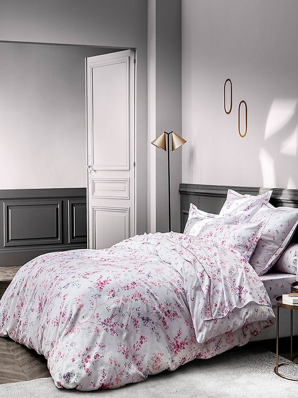 Anne De Solene ROSE King Clemence 300-Thread Cotton Fitted Sheet ...